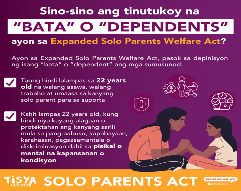 Sino-sino ang tinutukoy na “bata” o “dependents” ayon sa Expanded Solo ...